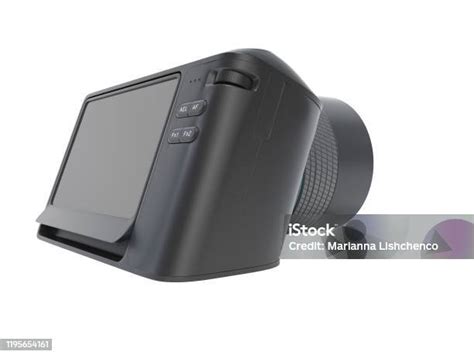 흰색 배경에 큰 화면이있는 3d 렌더링 디지털 카메라 그림자 없음 감지기에 대한 스톡 사진 및 기타 이미지 감지기 디지털 생성 이미지 멀티미디어 Istock