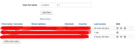 Php Moodle Browse Users List Stack Overflow