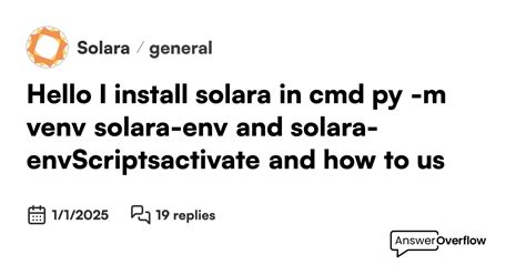 Hello I Install Solara In Cmd Py M Venv Solara Env And Solara Env