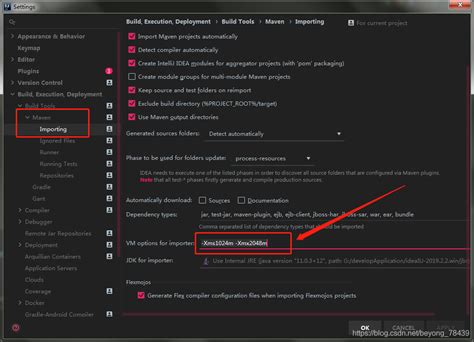 正确使用maven私有库下载依赖以及修改maven的vm options for importer参数，解决一直卡在resolving csdn博客