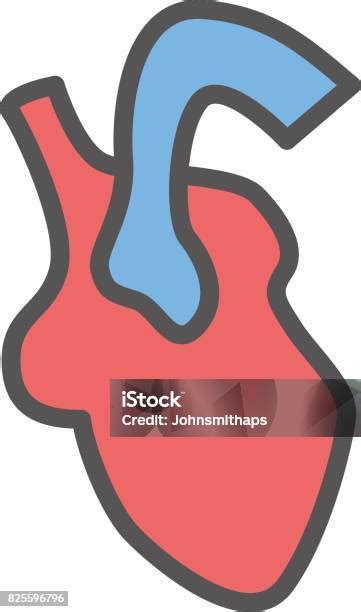심장 기관 색상 아이콘입니다 벡터 일러스트 레이 션 흰색 배경에 고립 개념에 대한 스톡 벡터 아트 및 기타 이미지 개념 건강한 생활방식 과학 Istock