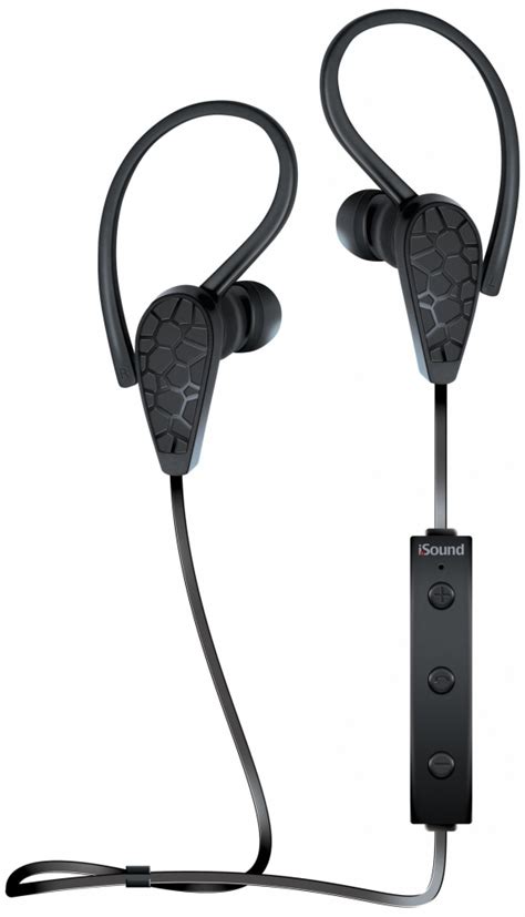 Isound Bluetooth Bt 200 Wireless Earbuds Black Sweat Proof Sport Earclips Mic Music