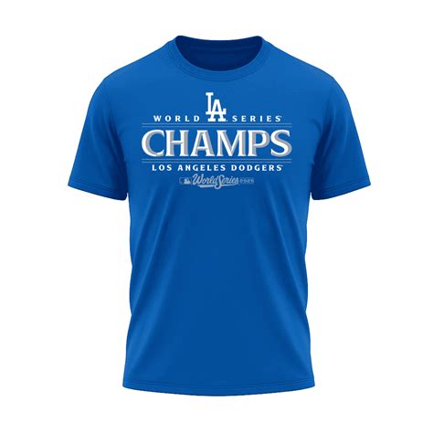 Camiseta Masculina La Dodgers World Series Champs 2025 Azul Royal All Sports