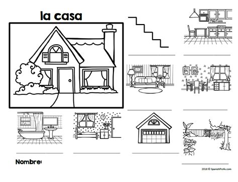 Parts Of The House Las Partes De La Casa Worksheet Worksheets Library