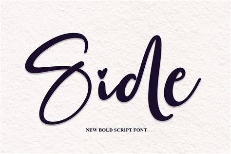 Side Script Font Masterbundles