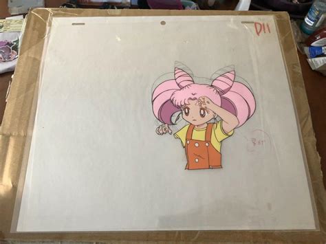 Anime Cel Sailor Moon Chibiusa Classic 90s Douga Sketch Original