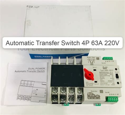 Ats Automatic Transfer Switch 4p 63a 220v Mcb Dual Power Lw2r 100ii Lazada Indonesia