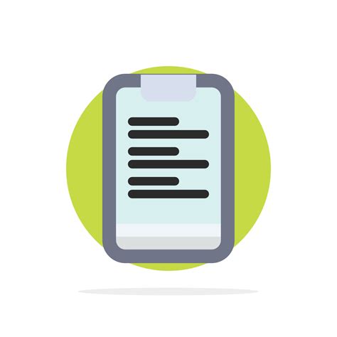 Clipboard Text Board Motivation Abstract Circle Background Flat Color Icon 13174793 Vector Art