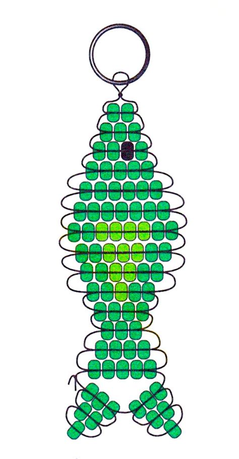 Beaded Fish Key Chain