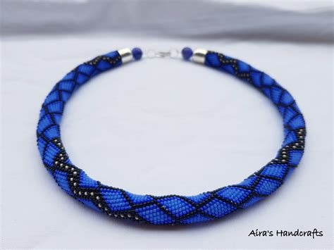 Seed Bead Necklace Tutorial Bead Jewelry Pattern Beadwork PDF Etsy