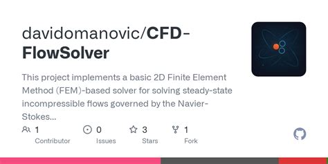 github davidomanovic cfd flowsolver this project implements a basic