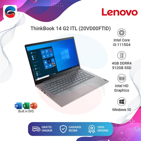 Jual LENOVO Laptop ThinkBook G ITL Intel Core I GB GB Win VD FTID