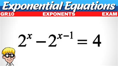 Exam Exponential Equations Grade 10 Youtube