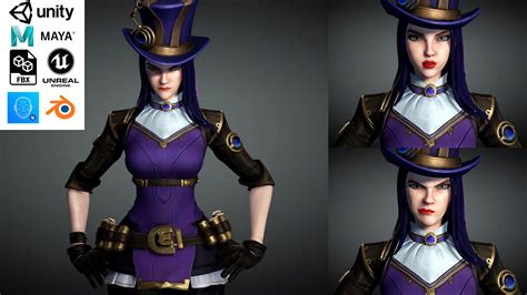 Caitlyn League Of Legends Arcane 3d Model