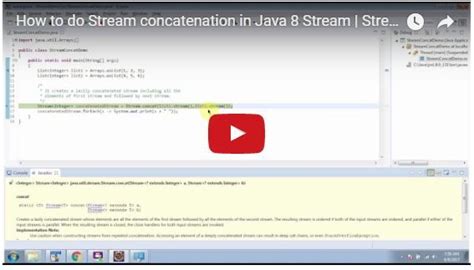 How To Do Stream Concatenation In Java 8 Stream Streams In Java 8 Java Streaming Tutorial