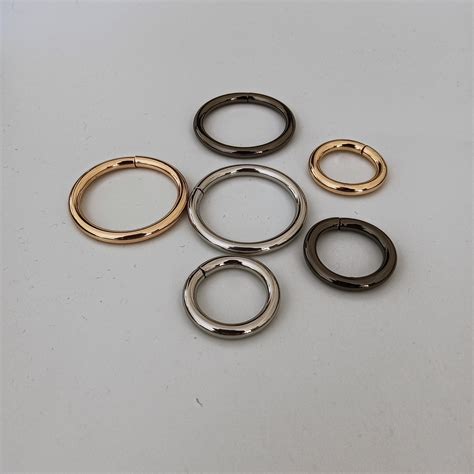 Metal O Rings And Webbing Belt Slides 15mm 38mm Gold Silver Gun