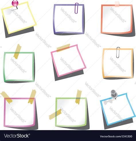 Paper Notes Royalty Free Vector Image Vectorstock