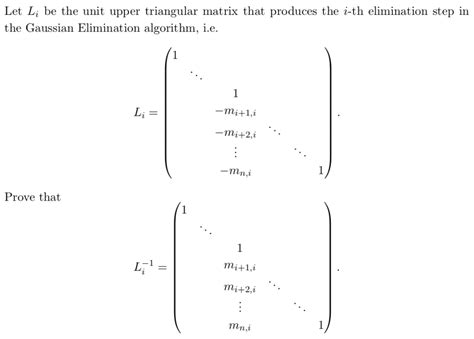 Solved Let L Be The Unit Upper Triangular Matrix That