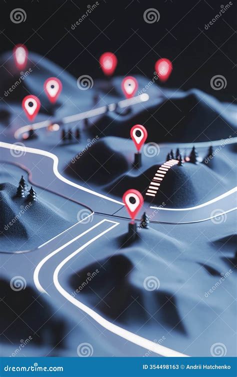 An Interactive Looking 3d Map With Animated Location Pins And Network