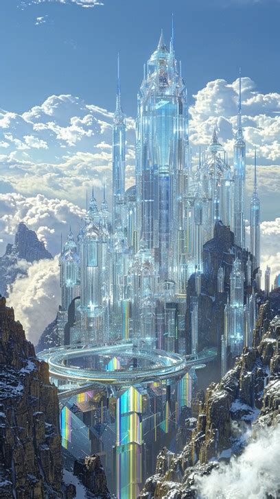 Free Futuristic Crystal City Image Futuristic Crystal City