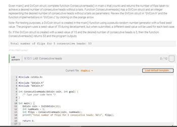 Answered Given Main And GVCoin Struct Complete Function