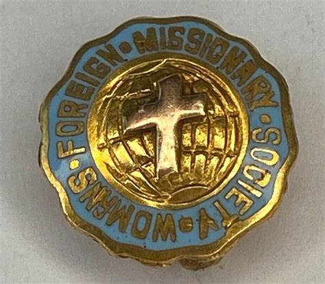 Antique Womans Foreign Missionary Society Gold Lapel Pin 4637624678