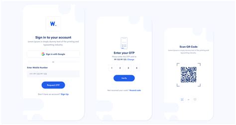 Simple Login OTP QR Code Screens On Behance