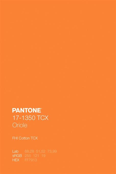 Pantone 17 1350 Tcx Oriole Color Code Lab Srgb Hex Pantone Colour Palettes Color Knowledge