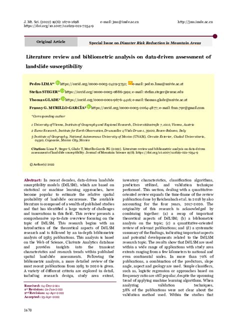 Pdf Literature Review And Bibliometric Analysis On Data Driven