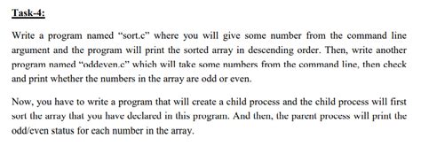 Solved Task Write A Program Named Sort C Where You Will Chegg