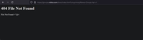 Roblox Web Api Docs Are Returning 404 Platform Usage Support Developer Forum Roblox