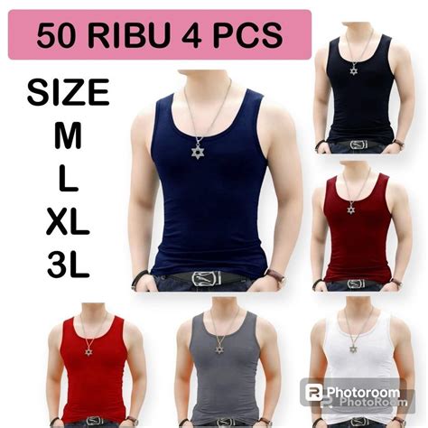 Jual Paket 4 Pcs Singlet Pria Kaos Dalam Pria Warna Merek Miatex Shopee Indonesia