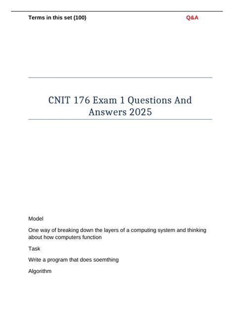 CNIT Exam Questions And Answers CNIT Stuvia US