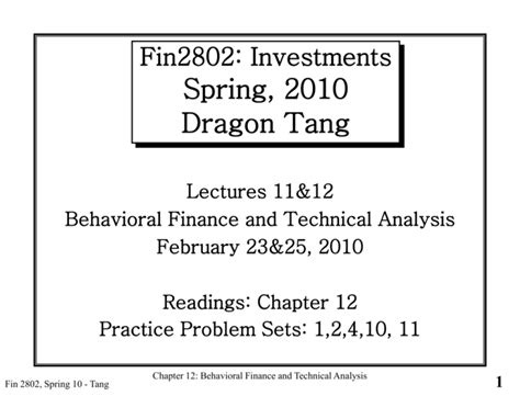 Chapter 14 Technical Analysis