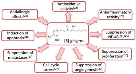 Structural Formula And Reported Biological Effects Of 6 Gingerol 22