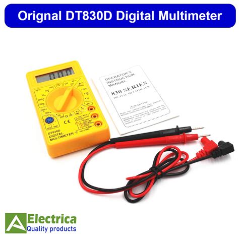Dt830d Digital Multimeter Counts Ac Dc Volt Amp Ohm Diode Hfe