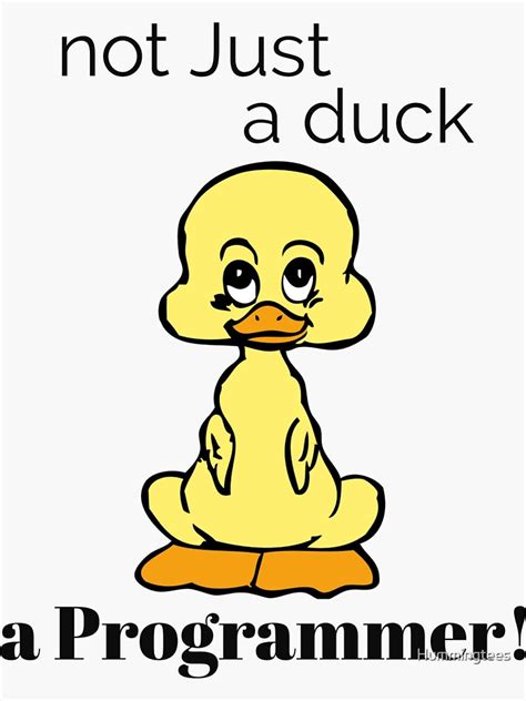 Programmer Duck Coding Developer Sticker For Sale By Hummingtees Redbubble