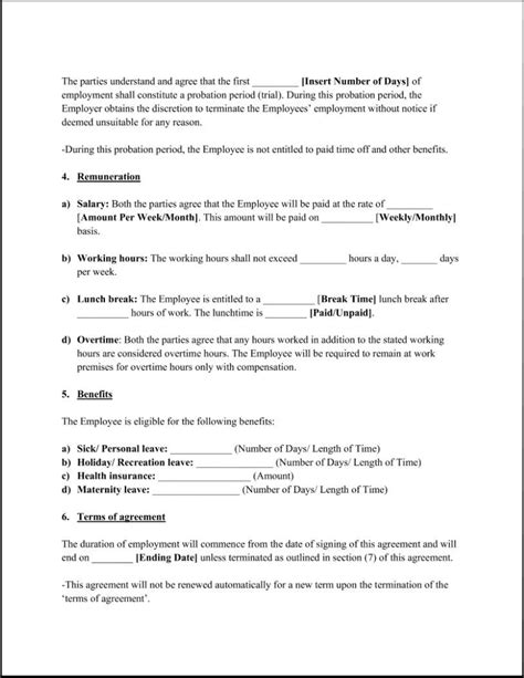 Free Employment Contract Template 25 February 2026