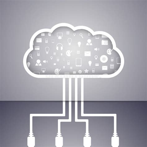Cloud Computing Technology Abstract Concept Stock Vector Illustration Of Media Communication