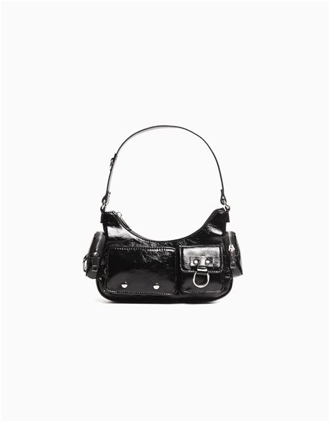 Çok cepli çapraz askılı çanta - Kadın | Bolsos negros, Bershka, Bolso