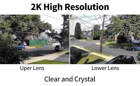 Escanu Dual Lens Security Camera Outdoor Wifi Camera For Home Security Home