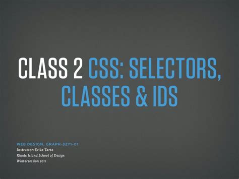 Pdf Class 2 Css Selectors Classes And Ids Dokumentips