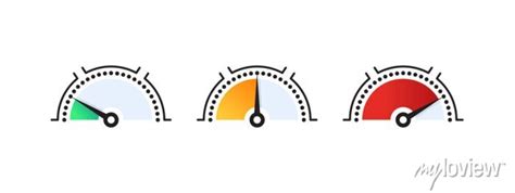 Dashboard With Arrows Risk Gauge Scale Dial Indicator Vector Posters For The Wall • Posters