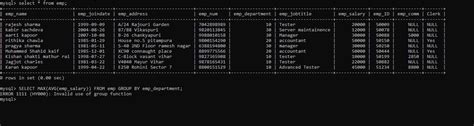 Trying To Find Maximum Average Salary Is Giving Error Invalid Use Of