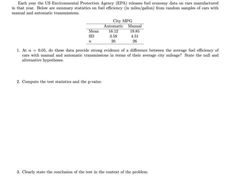 Solved Use The Statistics Provided In The Previous Page Chegg