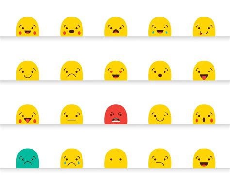Premium Vector Set Of Emoticons Stickers Emoji Vector Illustration