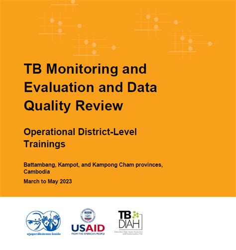 Tb Monitoring And Evaluation And Data Quality Review Operational District Level Trainings Tb Diah