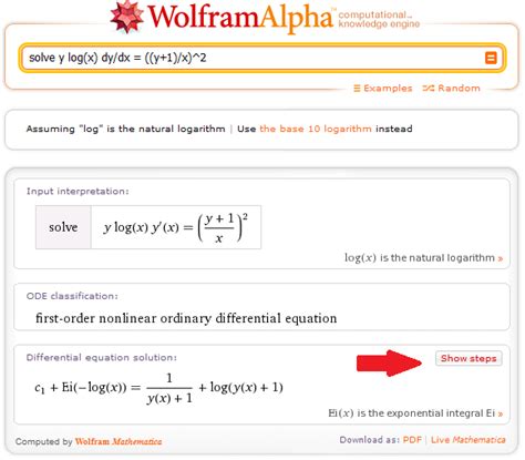 Ecuaciones Diferenciales Paso A Paso En Wolframalpha Wolfram Alpha