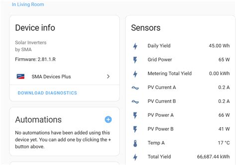 SMA Solar Integration Sunnyboy Inverter Page Configuration Home Assistant Community