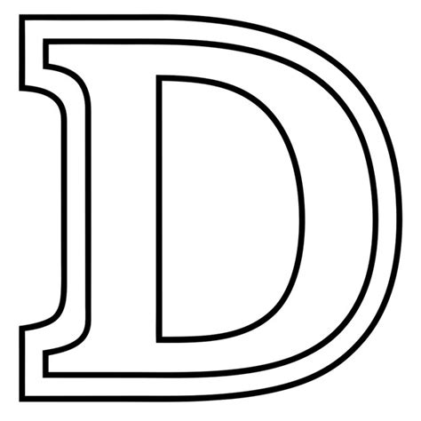 Alphabet D Vector Illustration Line Art Premium Ai Generated Vector